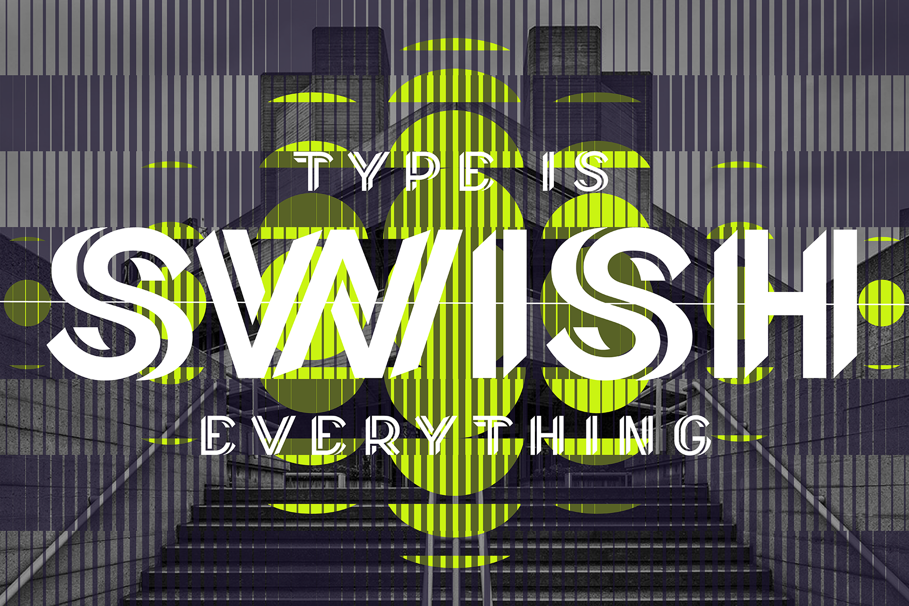Swish geometric 3D font