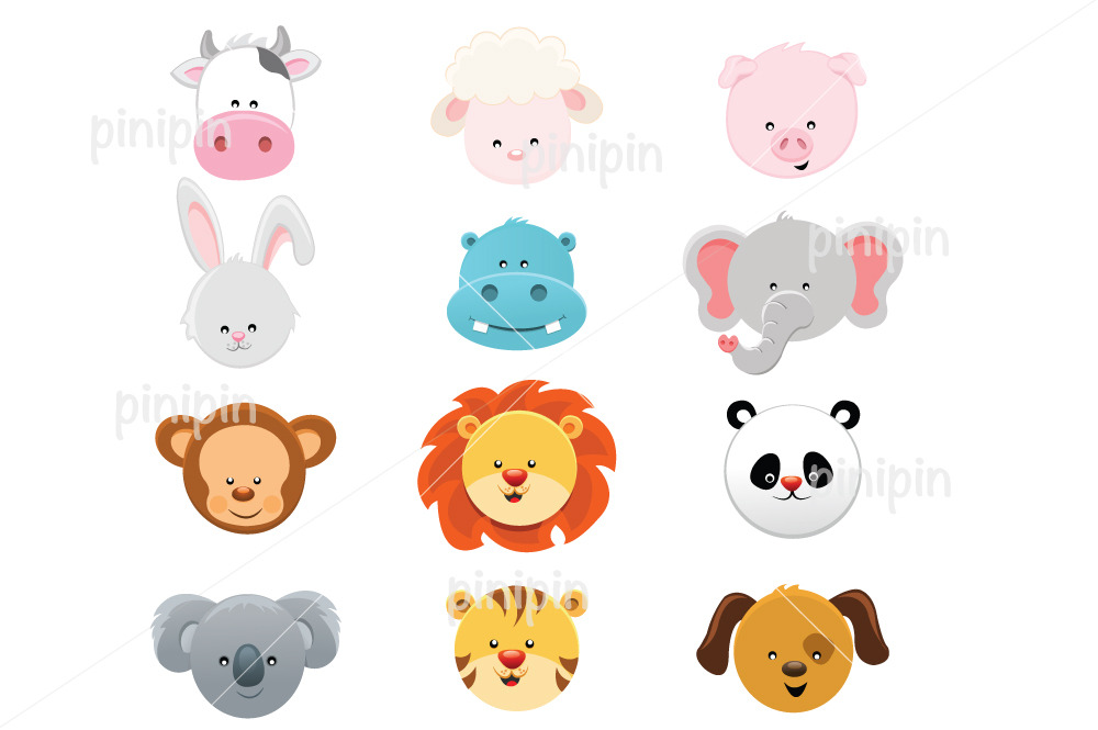 Animal Faces, an Animal Illustration by pinipin