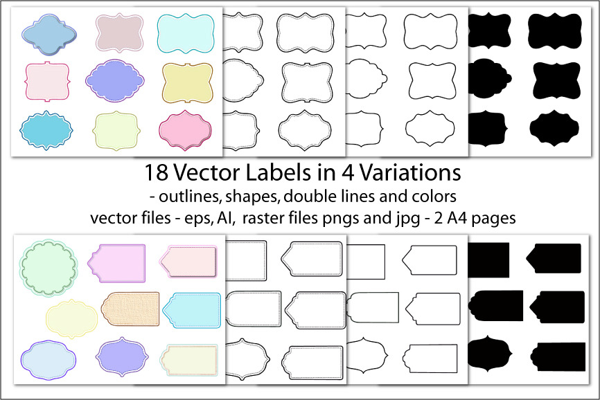 Vector Labels Pastel color, an Object Graphic by Corner Croft