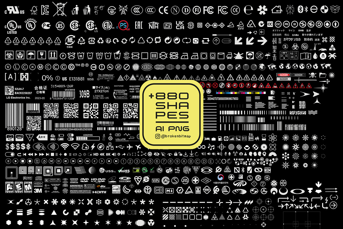 Utilitarian Marking Pack, an Object Graphic by Broken Bitmap