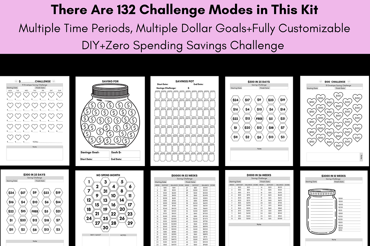 Editable Savings Challenge Bundle