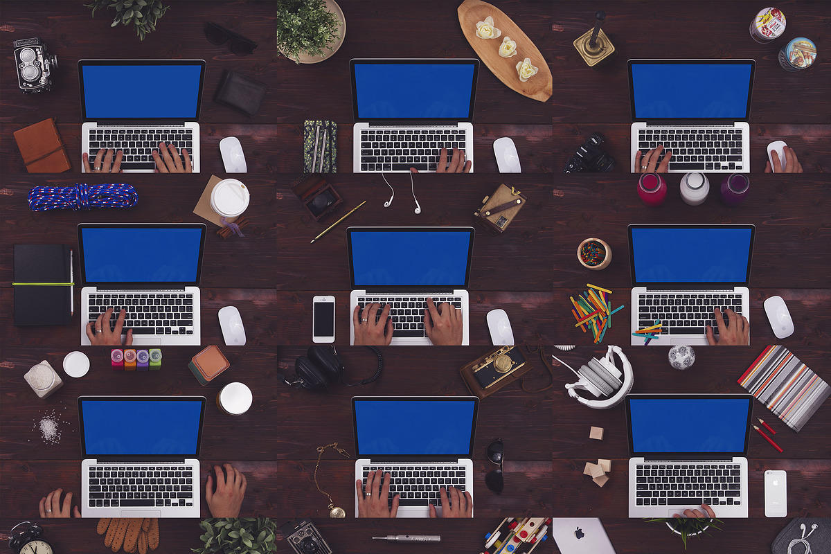 Macbook Pro Hero Headers Mock-ups, an iPhone Mockup by UI.Fest