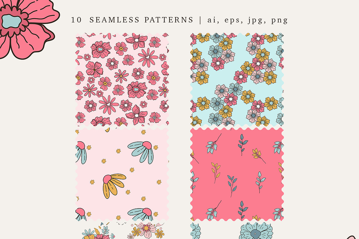 Baby Flowers Cute Vector Collection