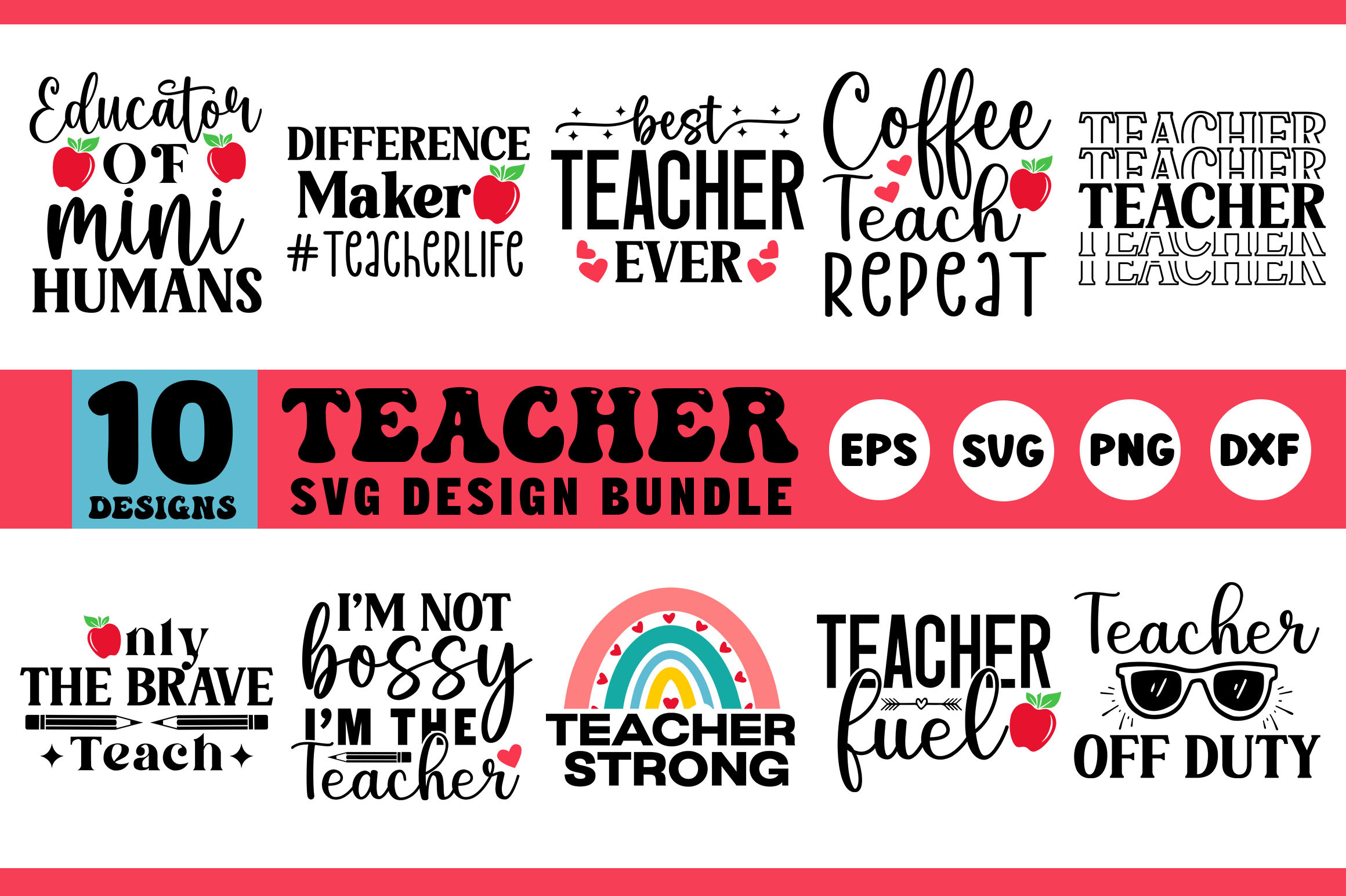 Teacher SVG Bundle | Creative Market