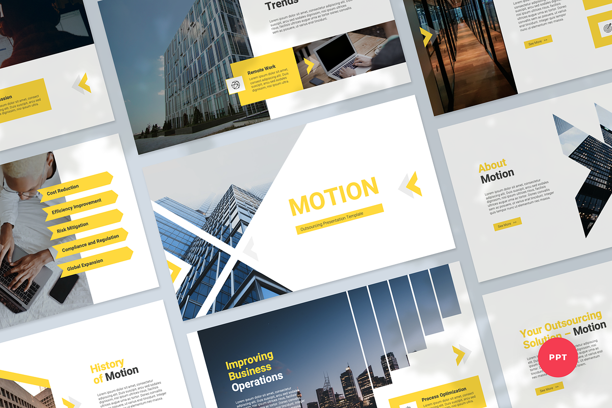 Outsourcing PowerPoint Template, a Presentation Template by Flat Icons