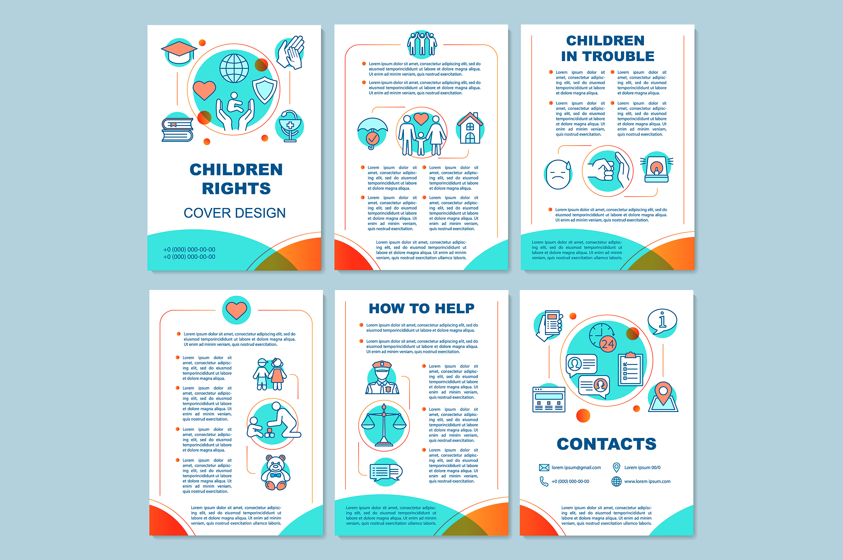 Children rights brochure template, a Brochure Template by bsd studio ...