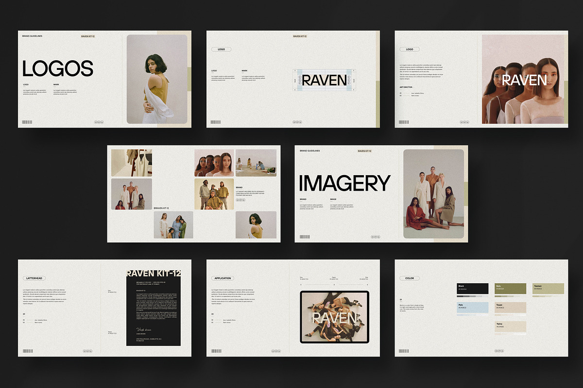 Raven | Brand Guidelines, a Presentation Template by GoldenPixelStudio
