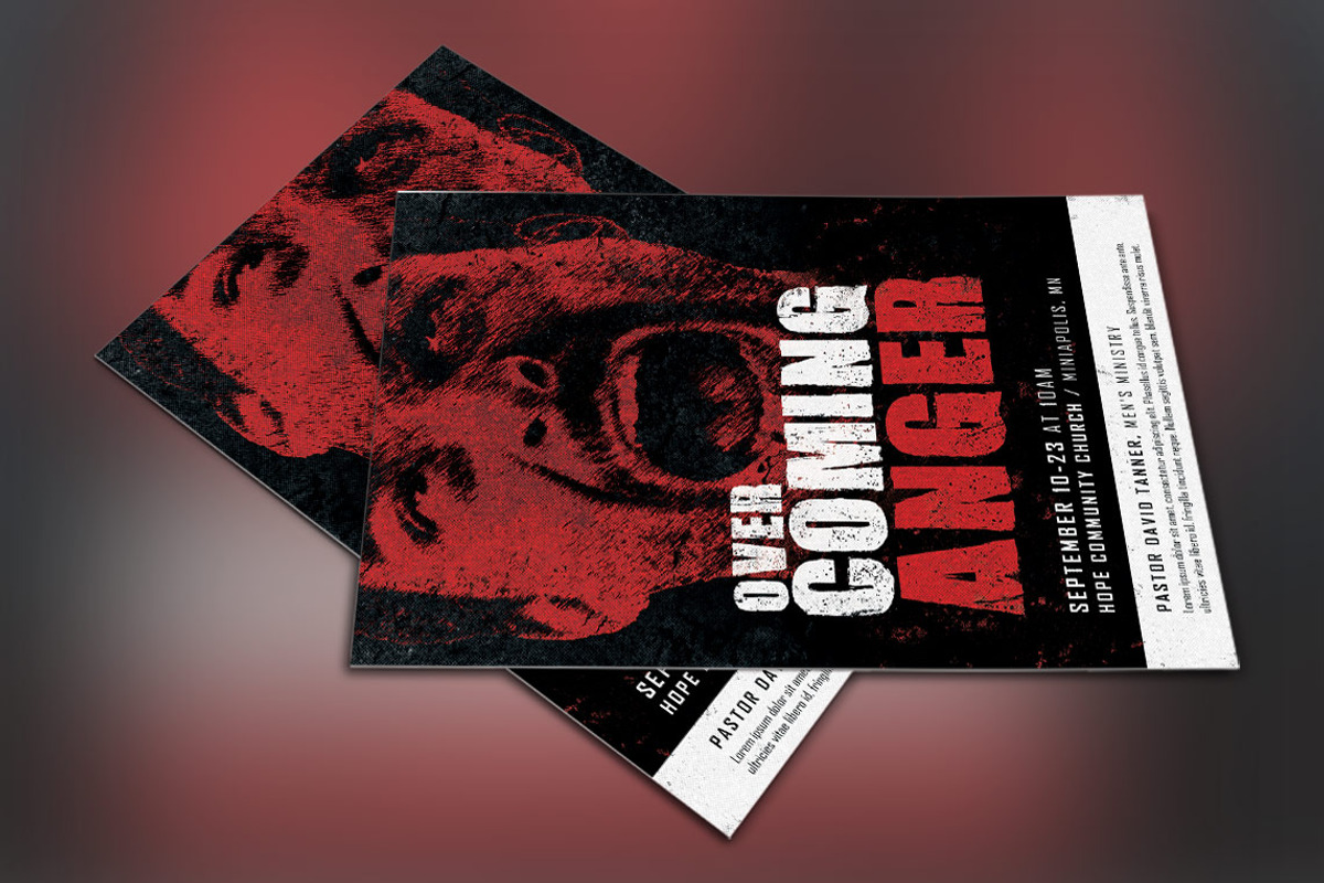 Overcoming Anger Flyer Template, a Flyer Template by Godserv Designs