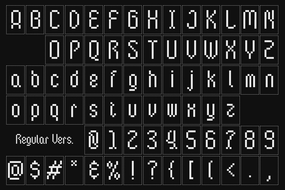 Byte Square Pixel Typeface, a Sans Serif Font by Letterhend Studio