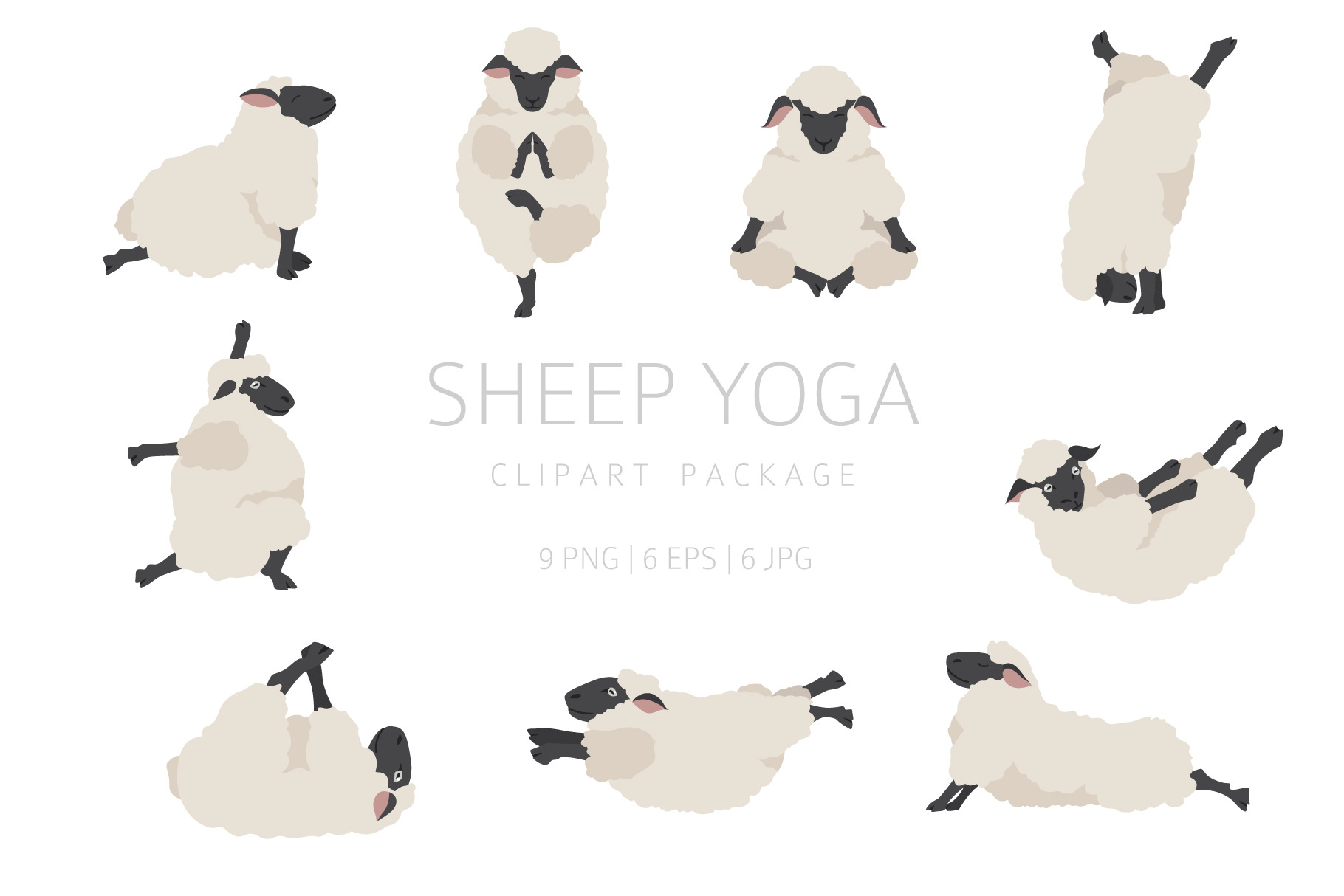 Sheep yoga, an Animal Illustration by pet design shop