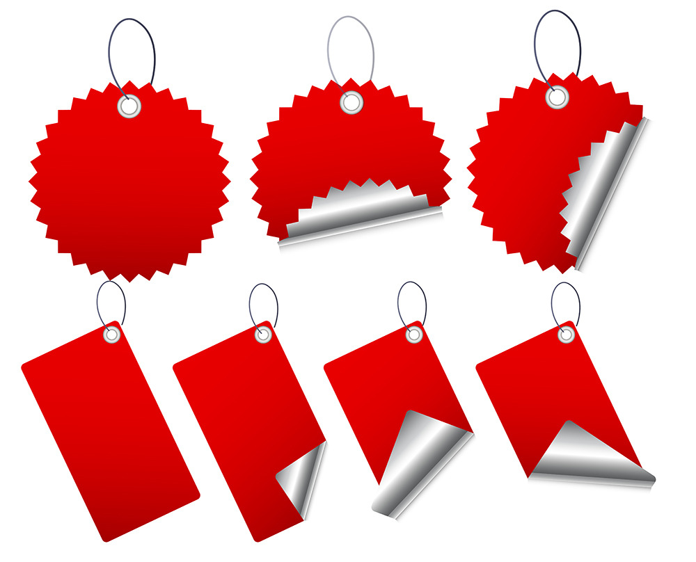 Price Tags and Labels Elements, a Work Illustration by TrueMitra Designs