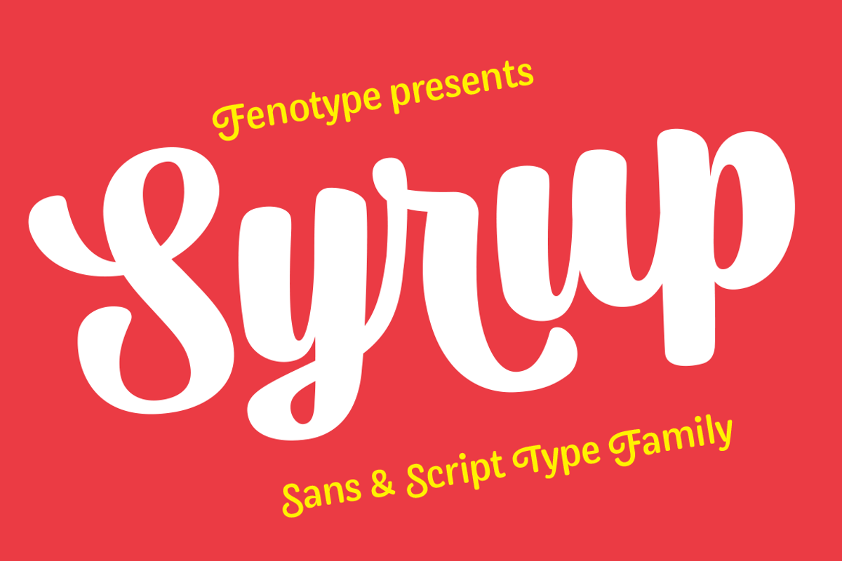 Syrup (Intro sale -70%), a Script Font by Fenotype