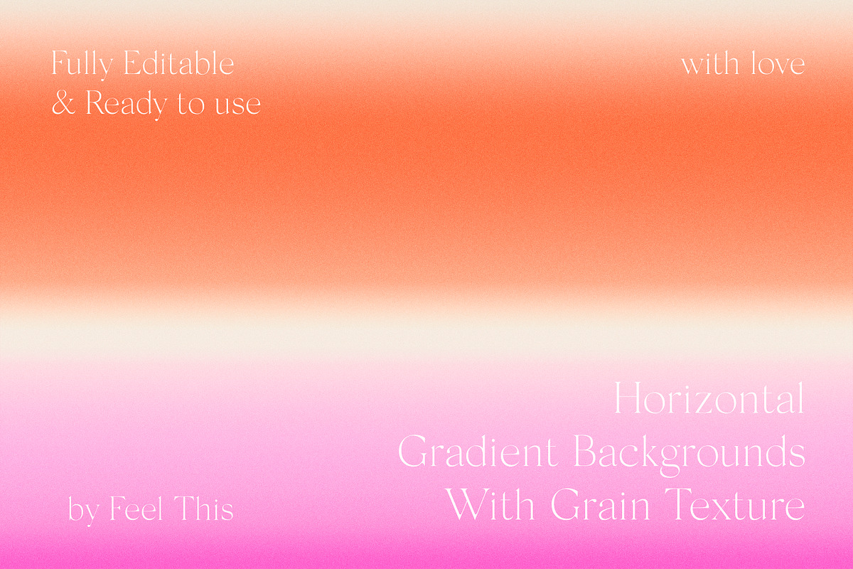 Horizontal Grainy Gradient Textures, an Object Graphic by Feel This