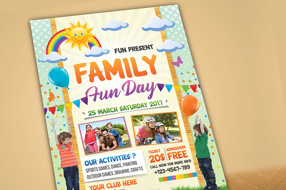 Family Fun Day Flyer, a Flyer Template by Creative designer