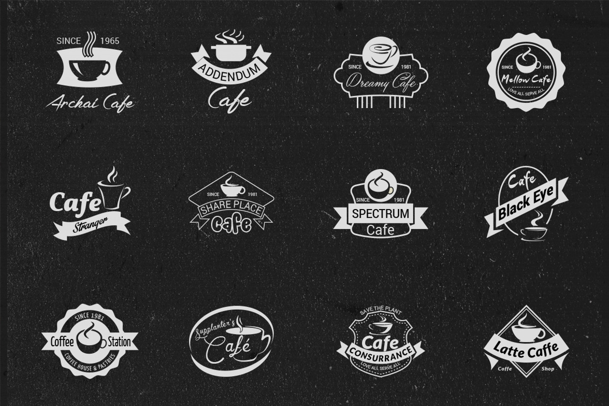 Cafe Logos, Badges or Labels, a Branding & Logo Template by Creative Stall