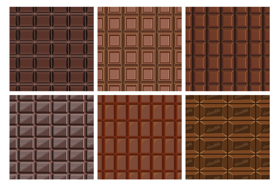 Chocolate seamless pattern set, a Texture Graphic by RybakovaAnn
