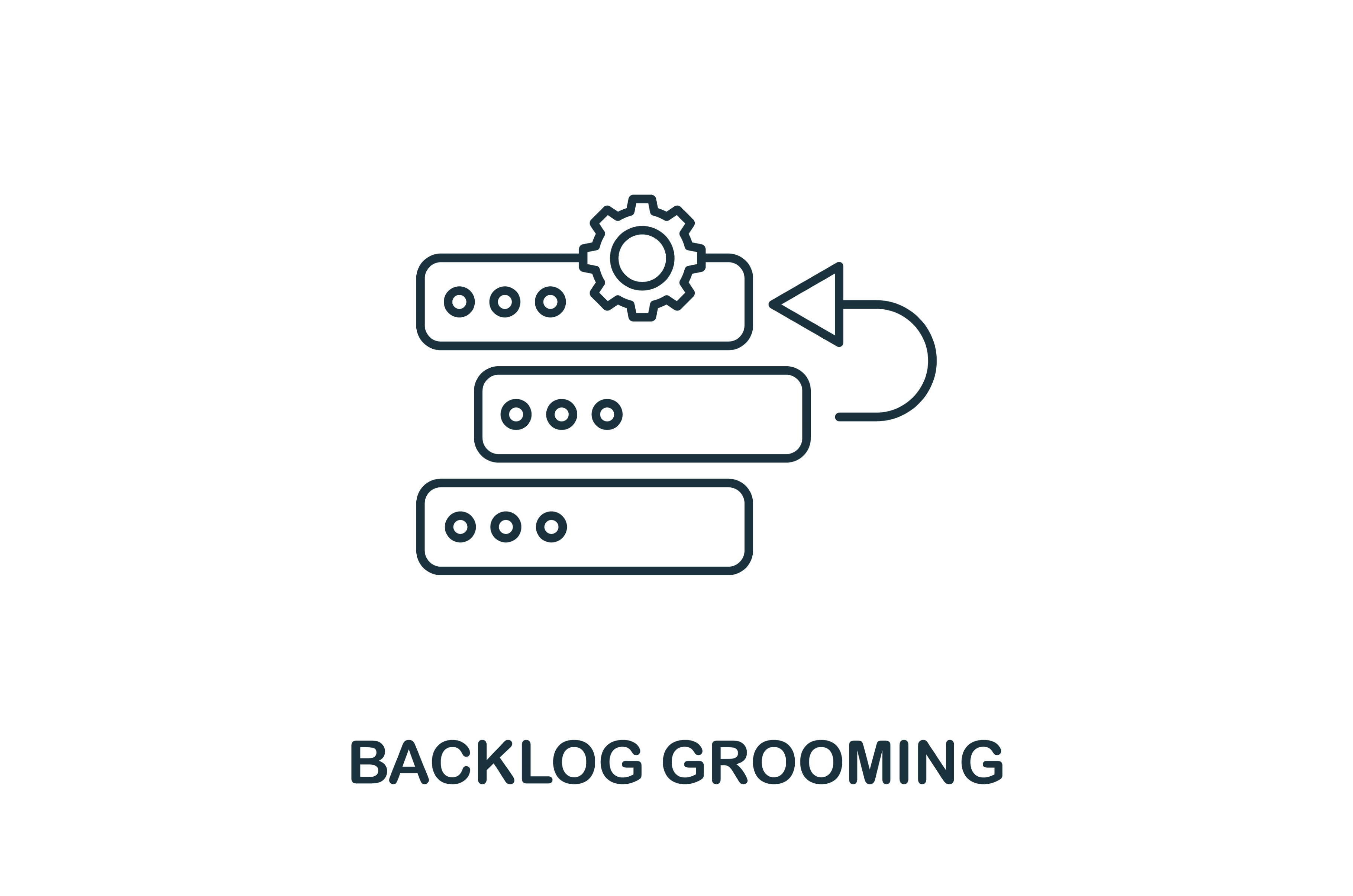 Backlog Grooming icon. Simple, an Object Graphic by Aimagenarium@gmail.com