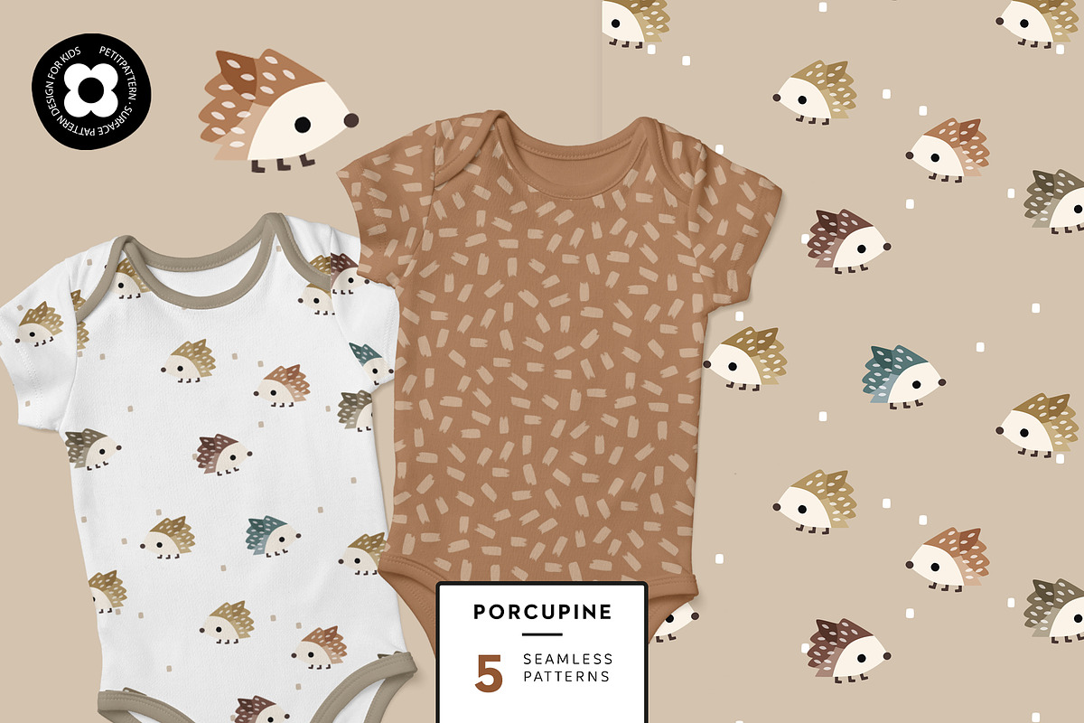Porcupine, a Pattern Graphic by Muriel Petitpattern
