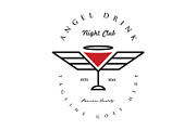 angel drink logo, a Branding & Logo Template by ZHR Creative