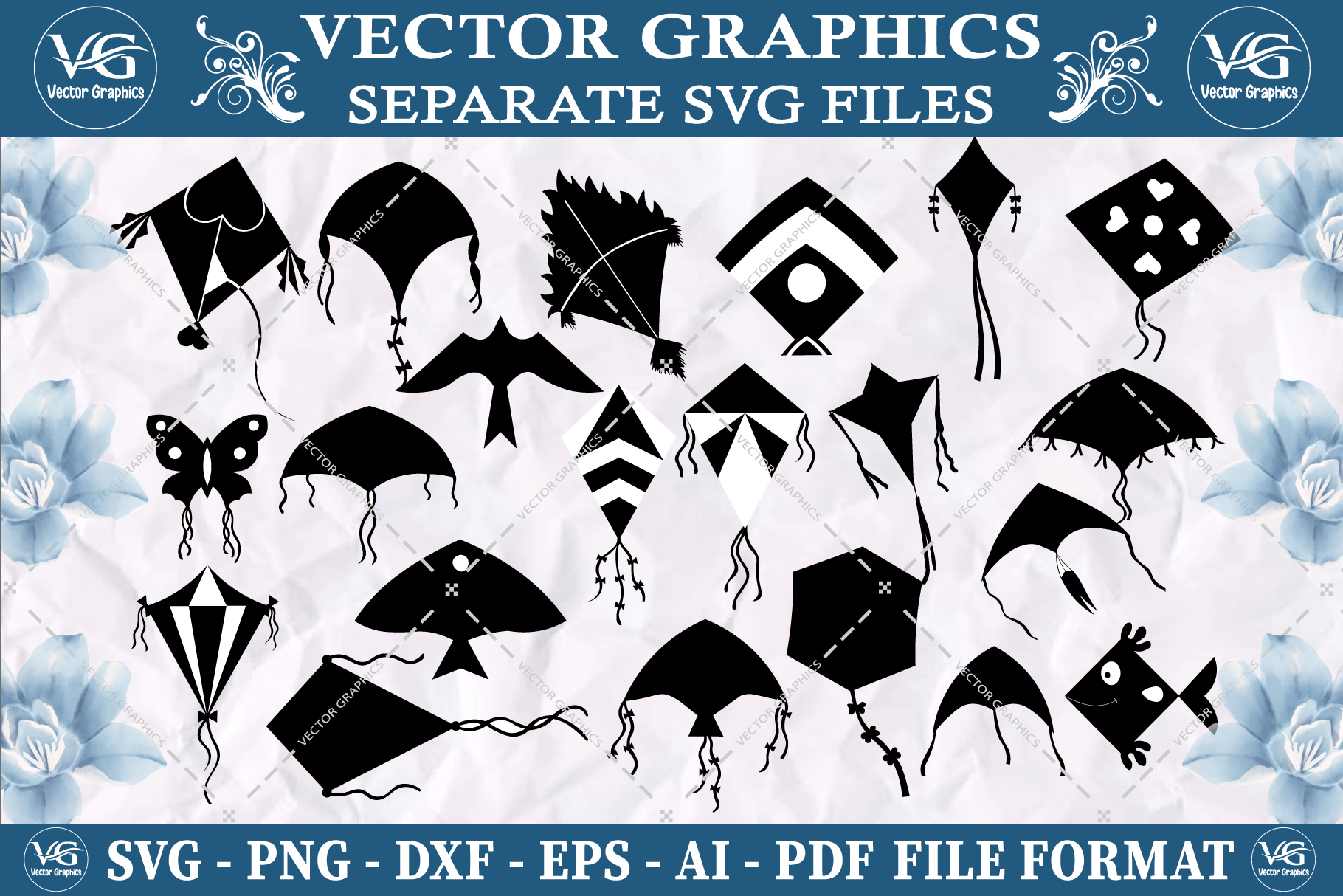 Kite SVG vector design bundle file