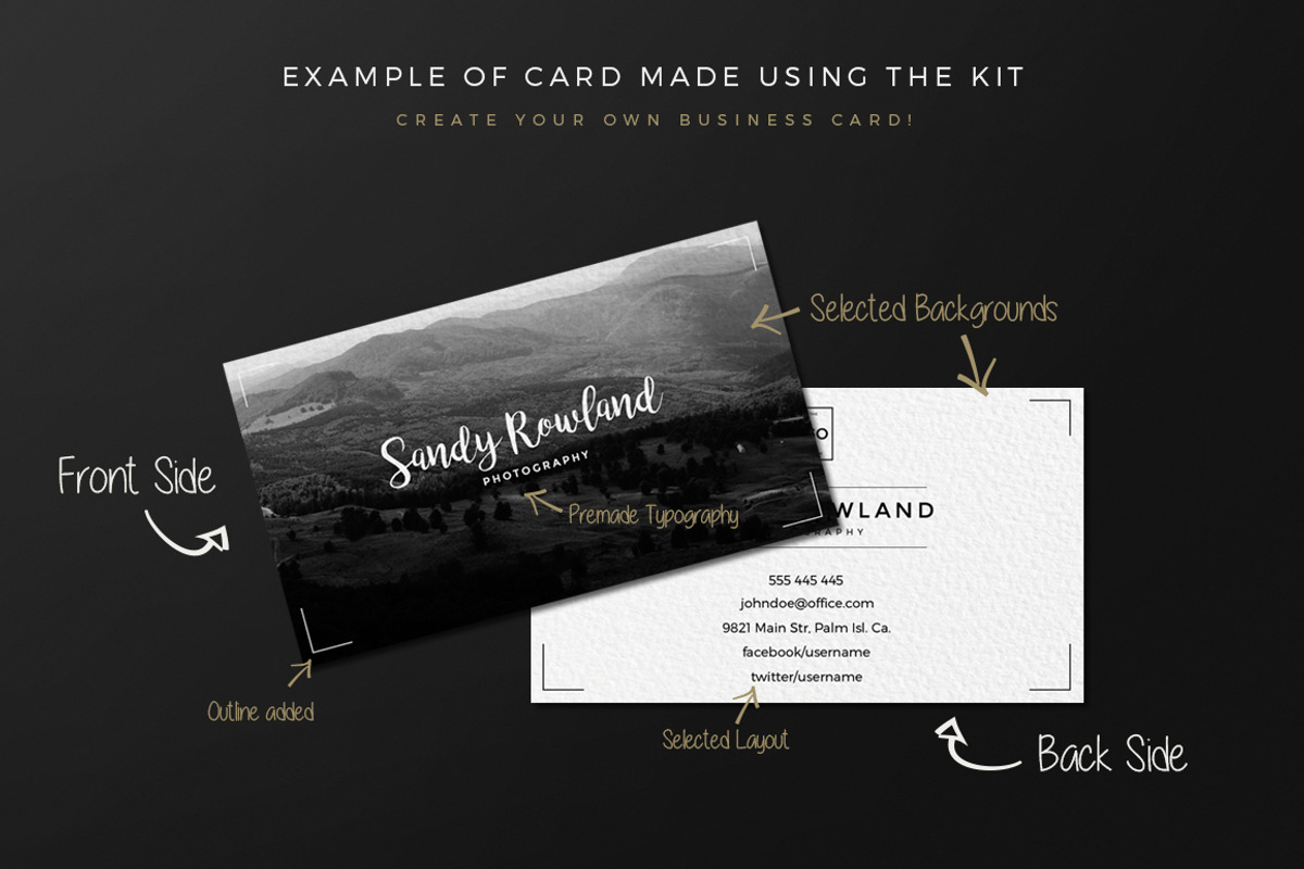 Business Card Creation Kit, a Business Card Template by Graphicdome