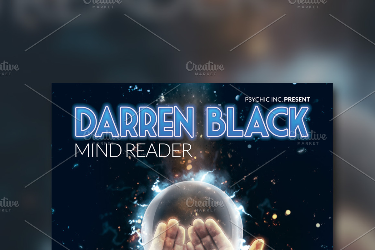 Mentalist / Psychic Poster Template, a Flyer Template by Illusiongraphic