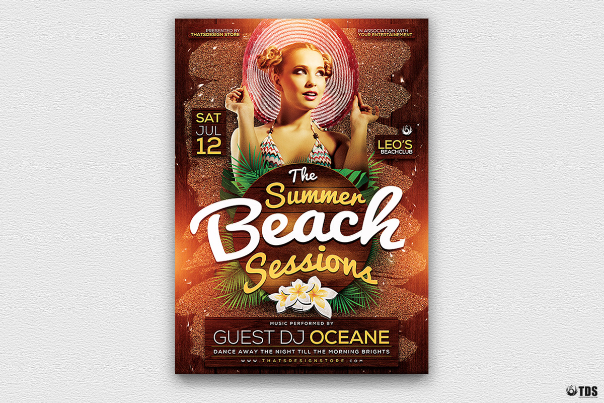 Summer Beach Flyer Template V3, a Flyer Template by ThatsDesign Art