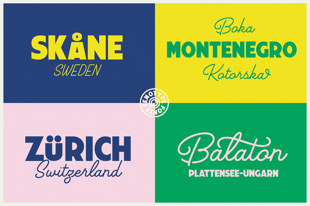 Travel Poster Font Duo, a Script Font by Fenotype