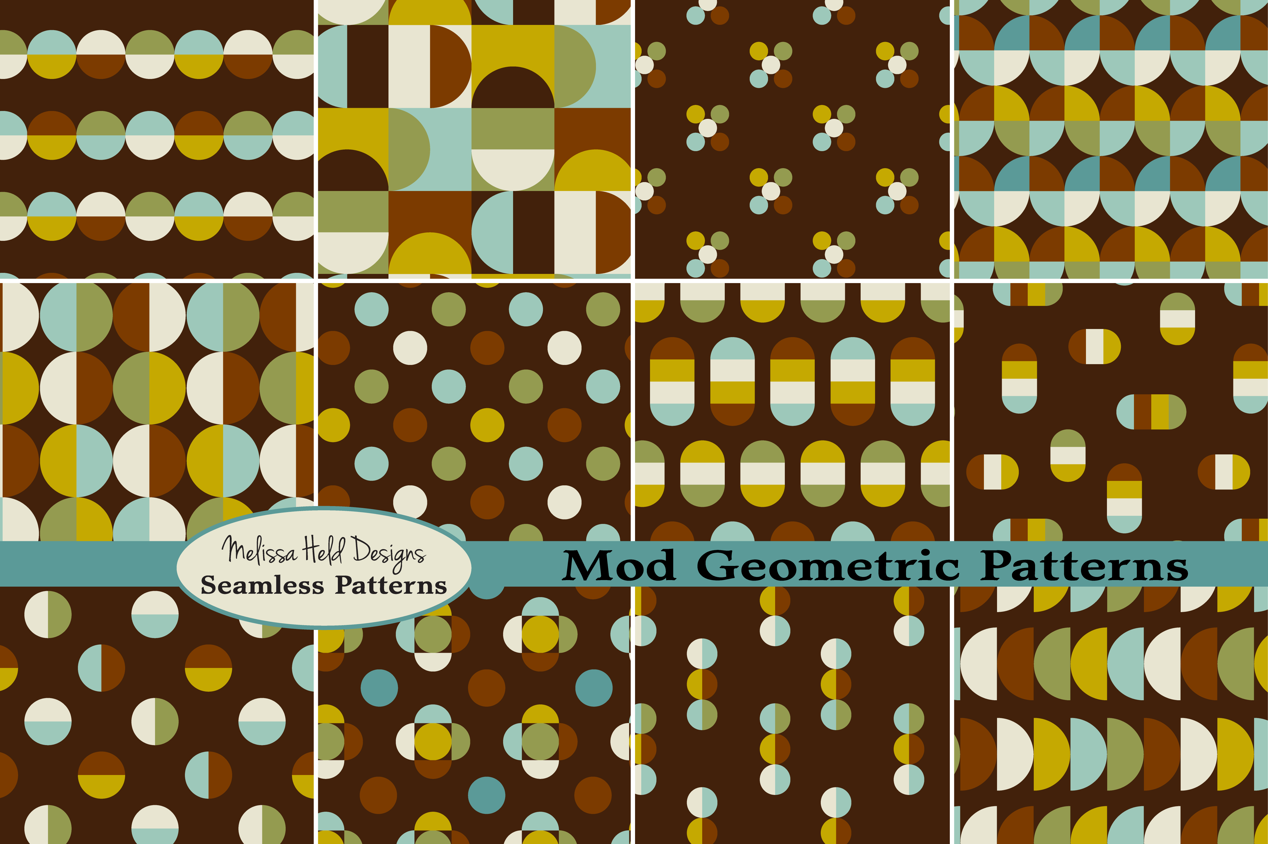 Mod Seamless Geometric Patterns | Graphic Patterns ~ Creative Market