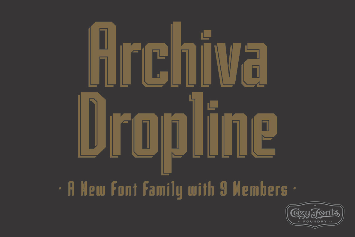 Archiva Dropline, a Sans Serif Font by CozyFonts Foundry