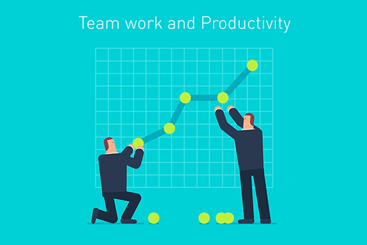Teamwork and productivity concept, a Finance Illustration by 4pixel ...