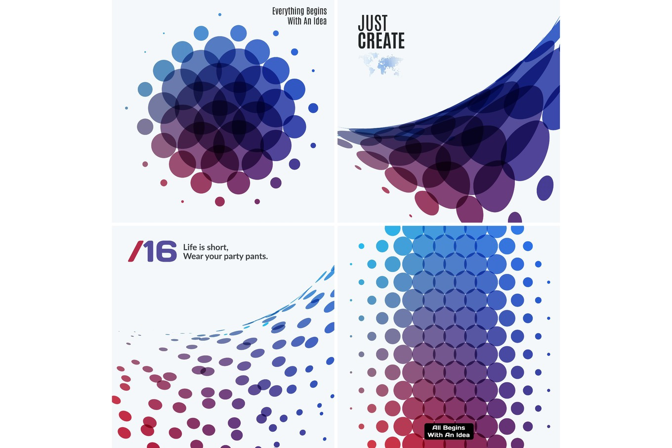 Mega Set of Abstract vector design round elements for graphic template ...