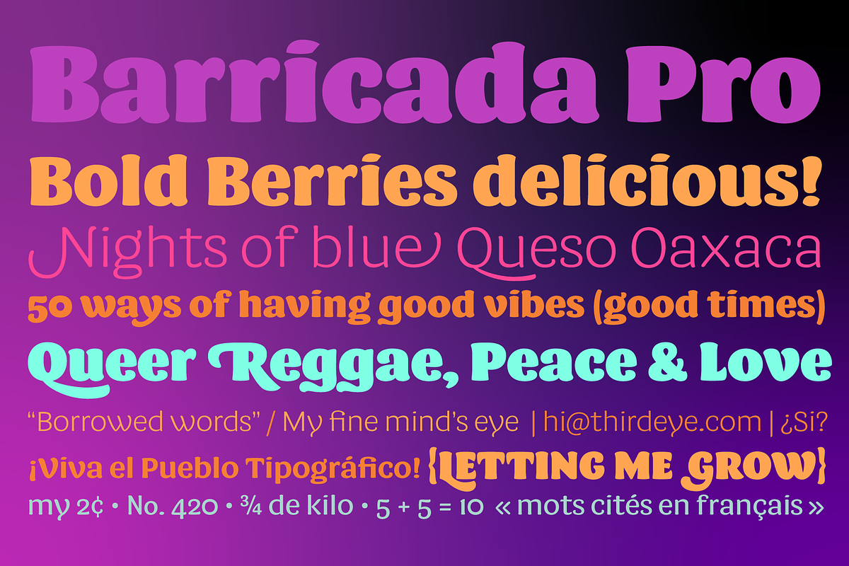 Barricada Pro, a Slab Serif Font by Sudtipos