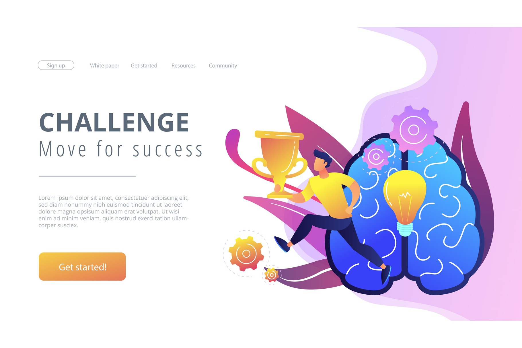 Challenge and move for success, a Work Illustration by Visual Generation