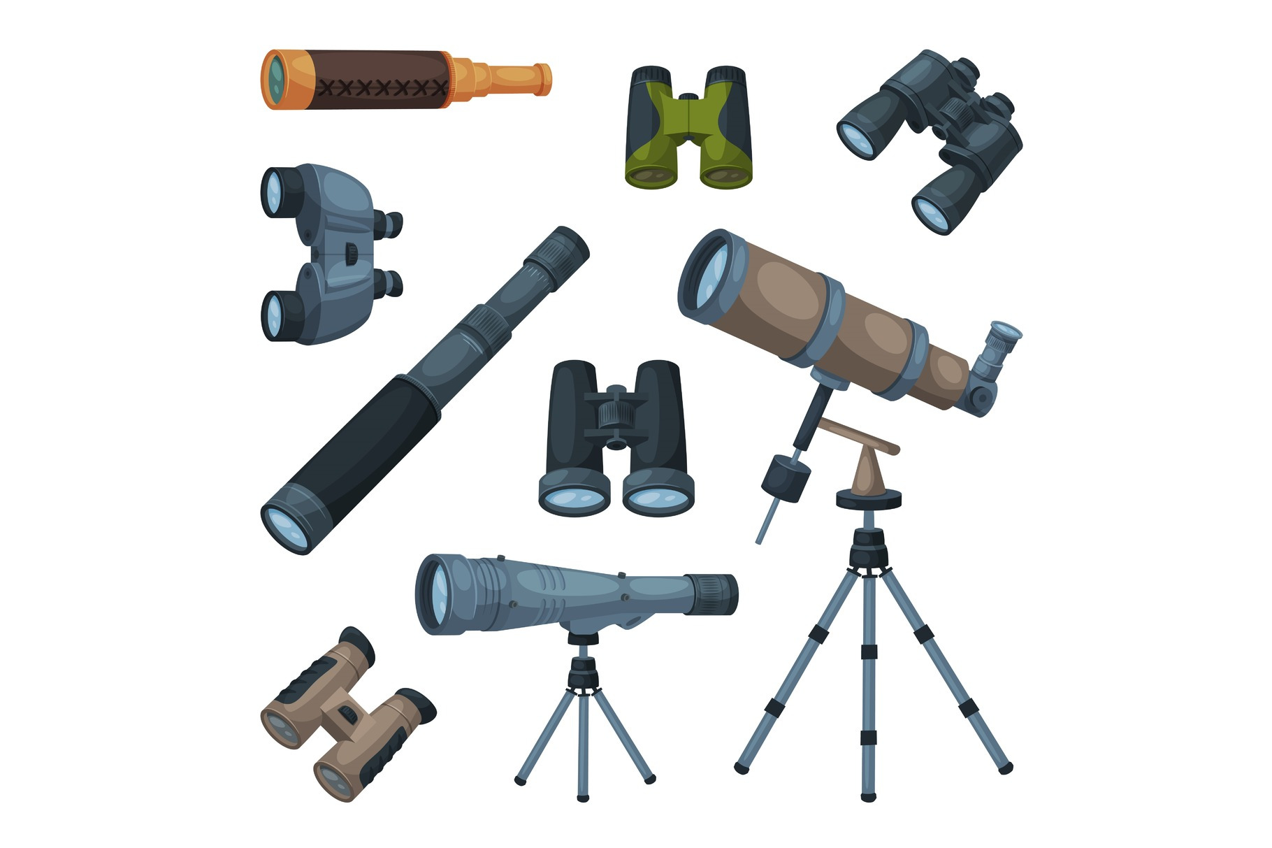 Optical Devices Collection, an Object Illustration by TopVectors