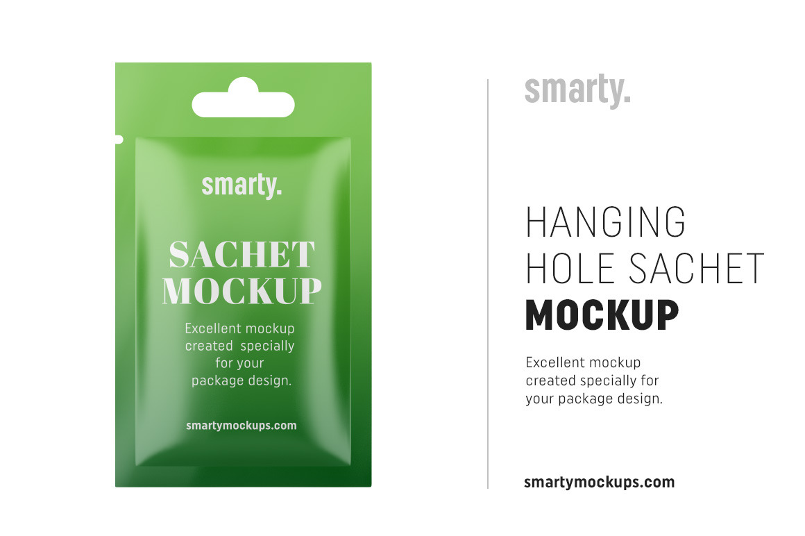 Sachet with Hole Mockup, a Packaging Mockup by Smarty Mockups