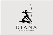 Diana & Hound Archery Hunting Logo, a Branding & Logo Template by Enola99d