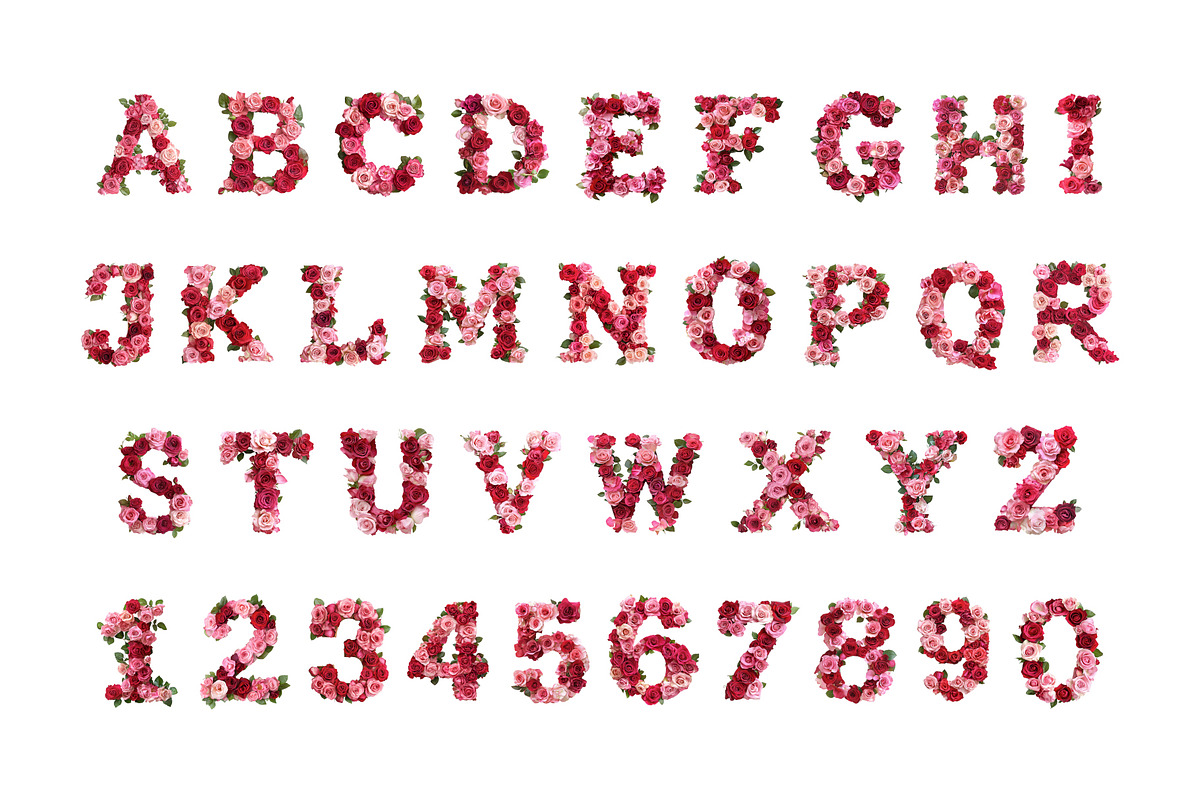 Roses 3D Font, a Font by Loudoun Design Co.