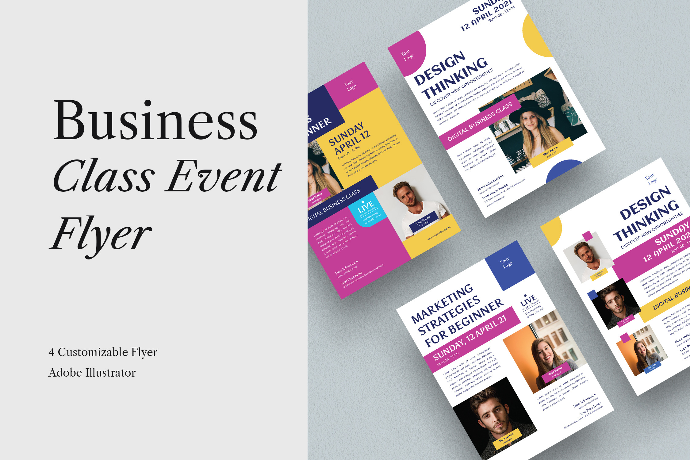 Business Class Flyer Templates, a Brochure Template by SLAB! Design ...