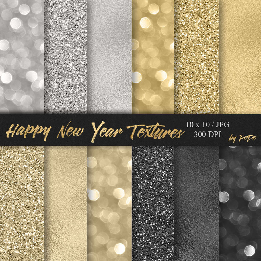 Happy New Year Textures, a Texture Graphic by PeDe Designs