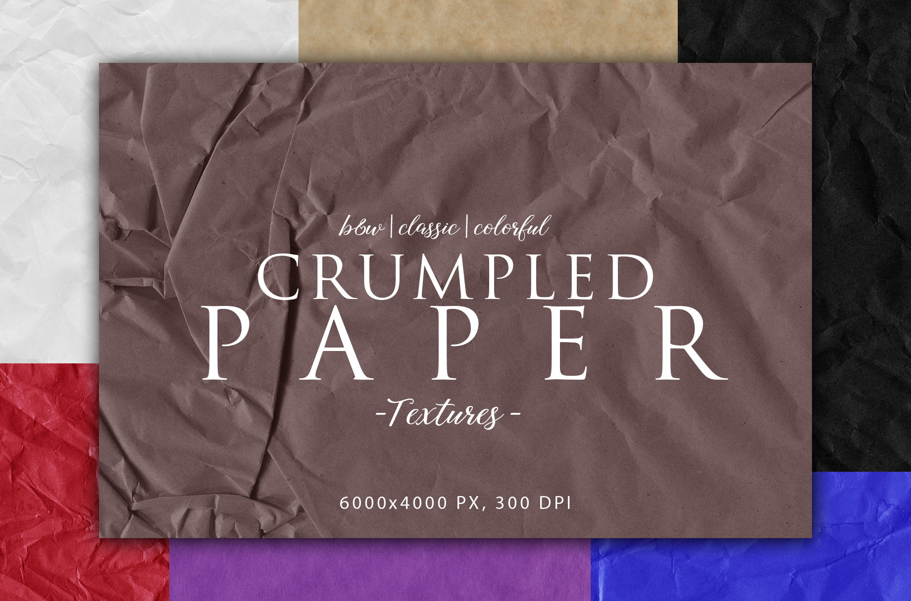 Crumpled Paper Textures, a Texture Graphic by ArtistMef
