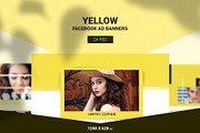 Yellow Facebook Ads Banners, a Social Media Template by Azruca