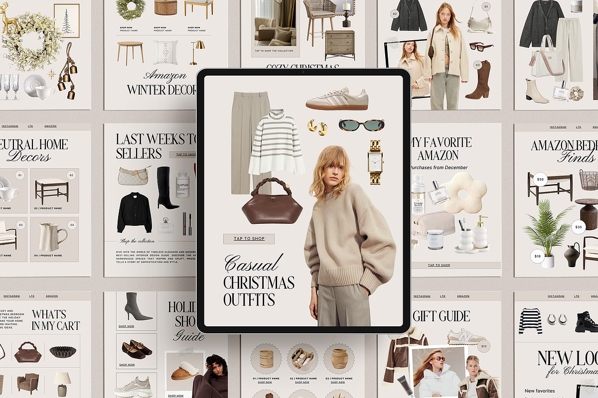 40 Canva Christmas LTK Template | Amare Creative