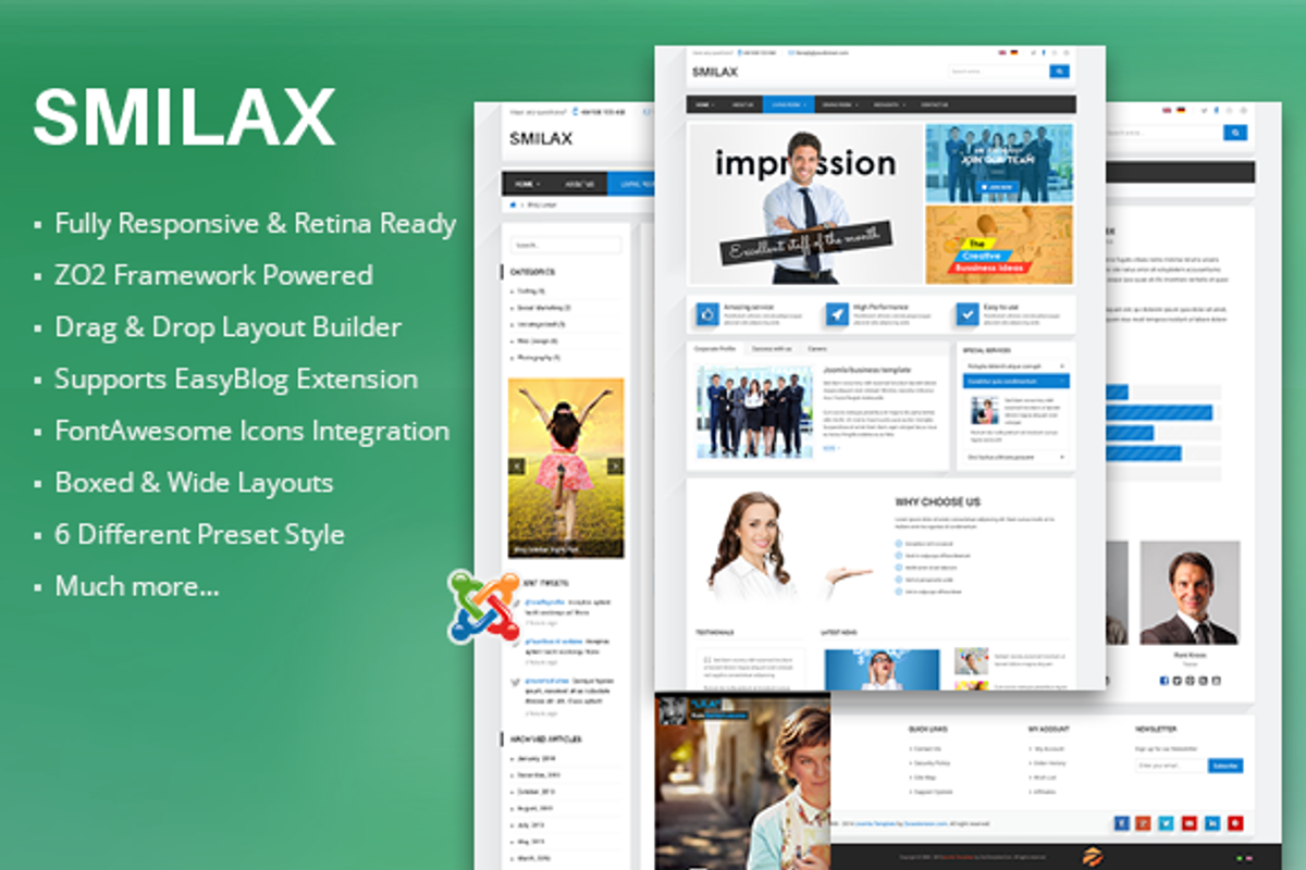 ZT Smilax responsive template, a Websites & App Template by zootemplate ...