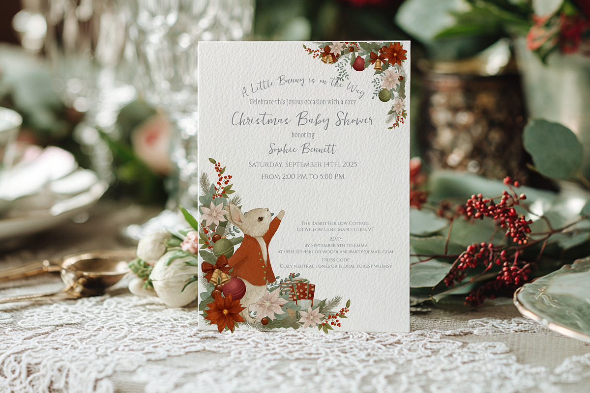 Christmas Peter Rabbit Clipart Set