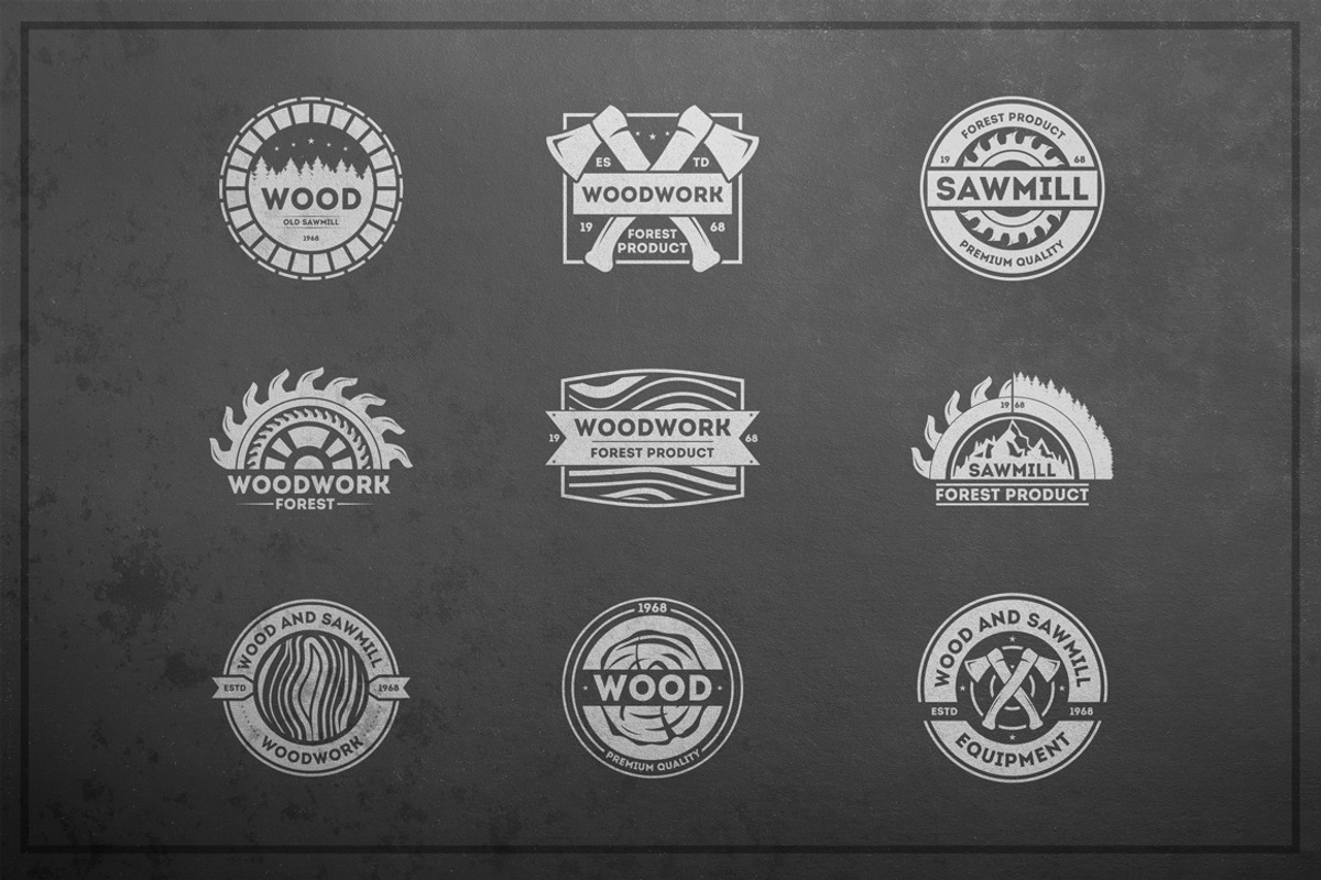 Wood work logo kit, a Branding & Logo Template by Alfazet Chronicles