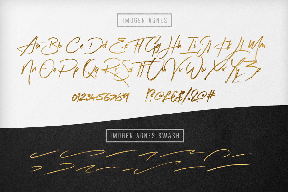 Imogen Agnes, a Script Font by Sam Parrett