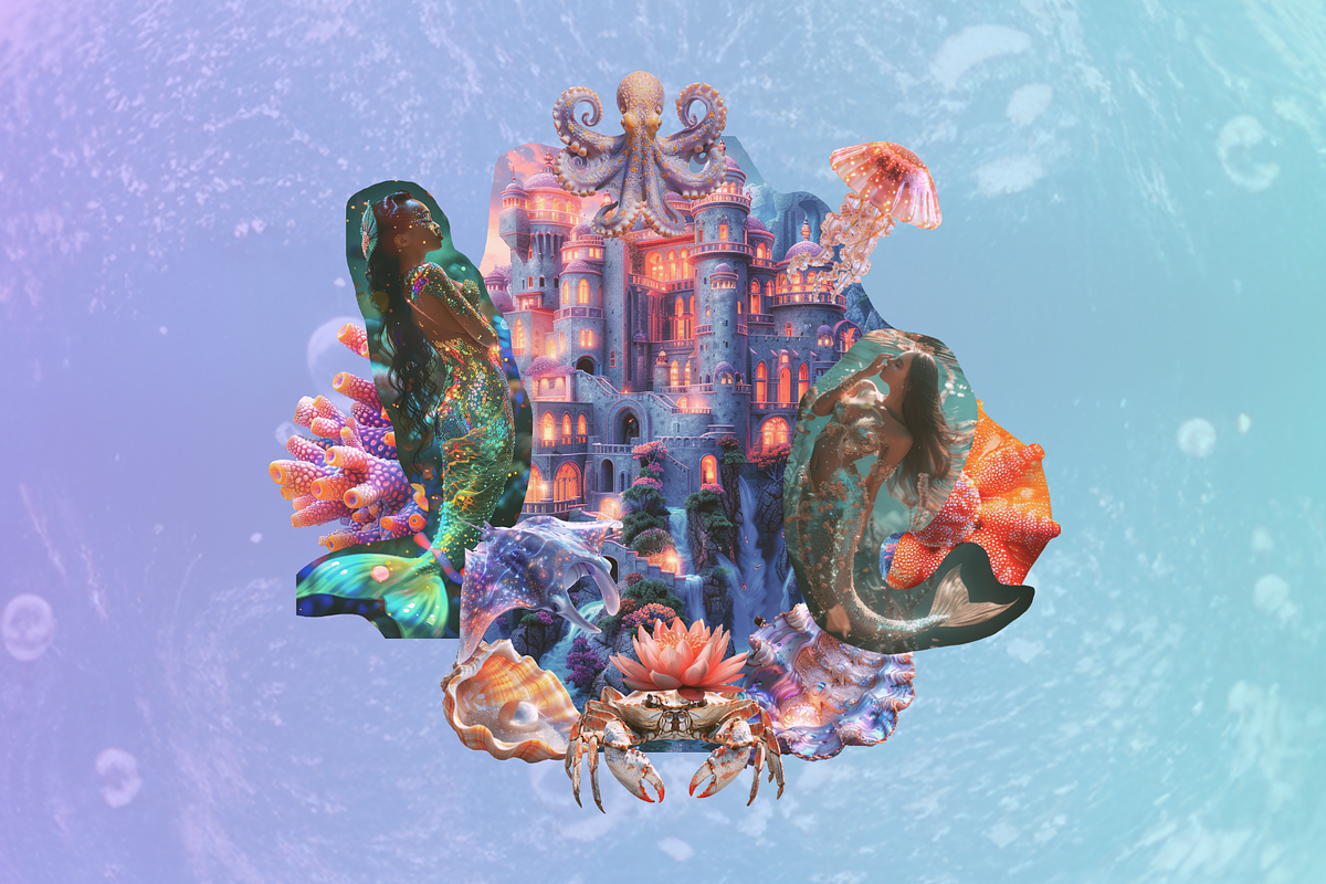 Mermaids and Oceana Collage Elements