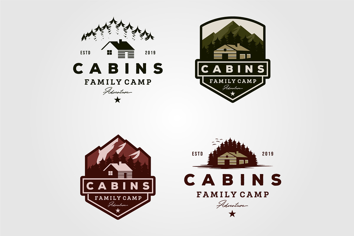 vintage cabins logo collections