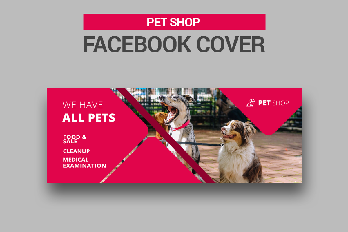 Pet Shop Facebook Cover, a Social Media Template by Creatricks